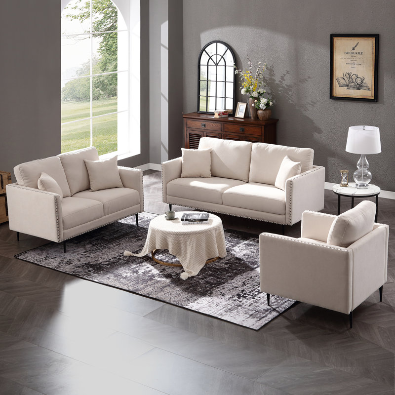 Latitude Run® Guiteres 3- Piece Living Room Set | Wayfair